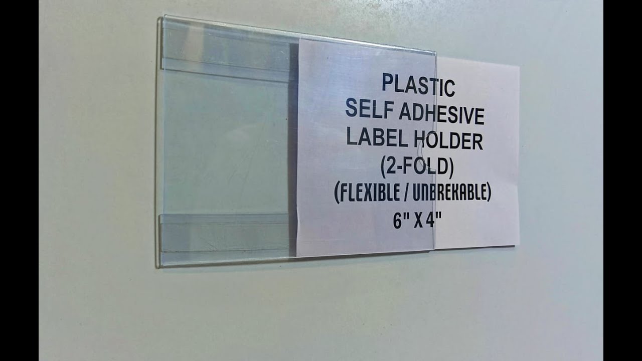 PLASTIC SELF ADHESIVE SHELF LABEL HOLDER - 2 FOLD - YouTube