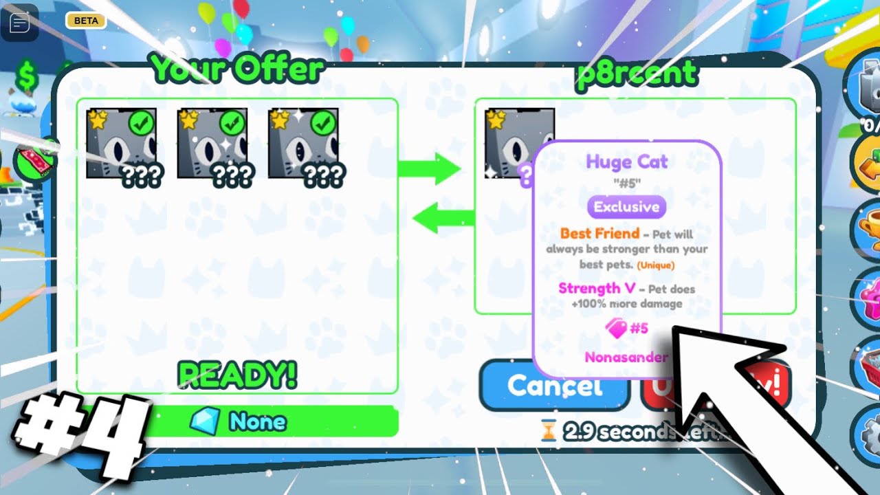 Serial #5 huge cat 🔥| PSX Trading montage #4 | Pet simulator x Roblox ...