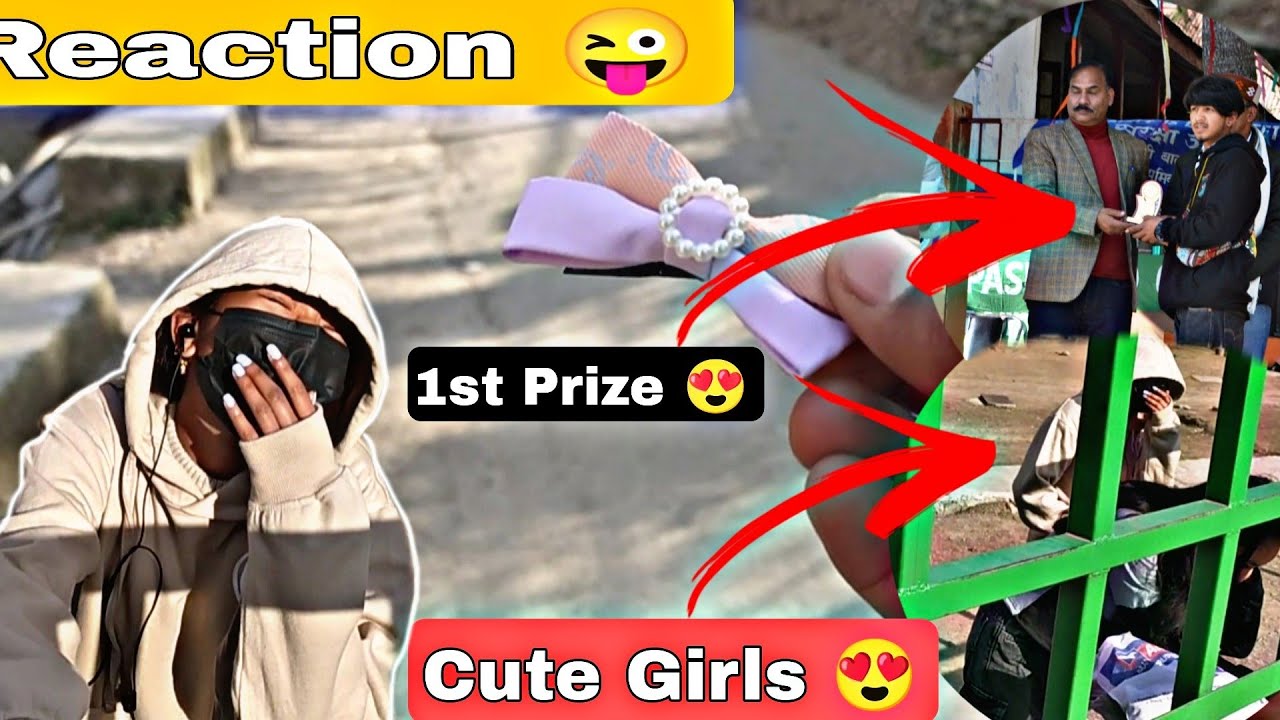 Cute Girls Reaction 😍|| कितनी अछी लड़की है यार 😀|| First Prize 🧐# ...