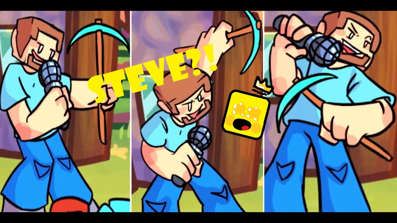 STEVE is in FNF?! (fnf VS Minecraft Mod) FNF Mods #5 - YouTube