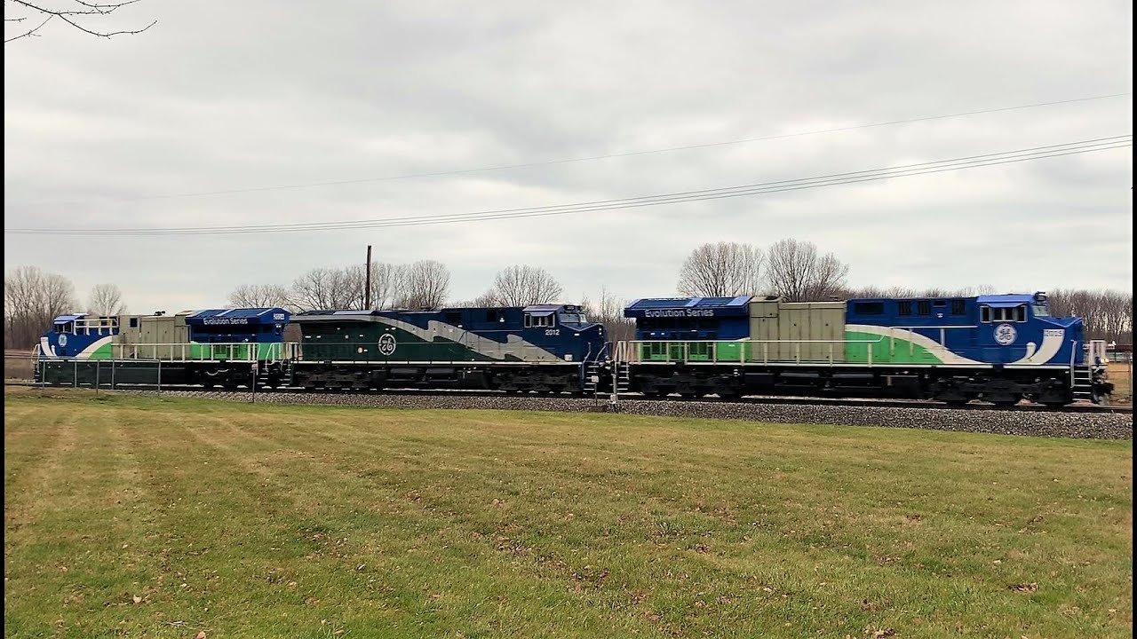 Trio of GE Paint Evolution Series Locomotives Power Wabtec Test Train ...
