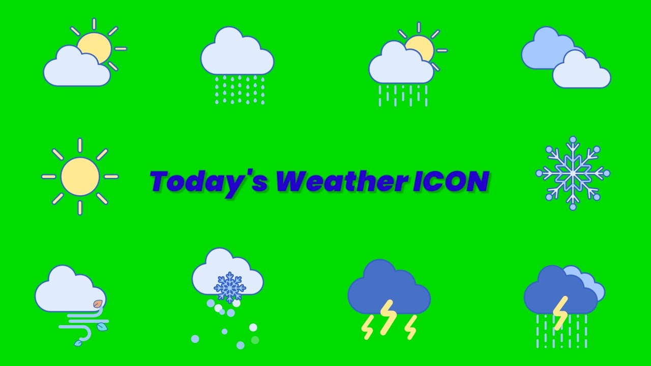 Animated weather icon's green screen | Everything Green Screen - YouTube