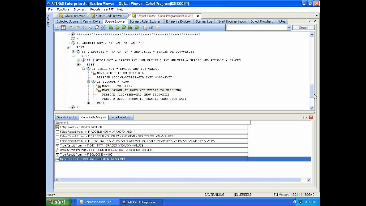 eav® Code Path Analysis (Enterprise Application Viewer) - YouTube