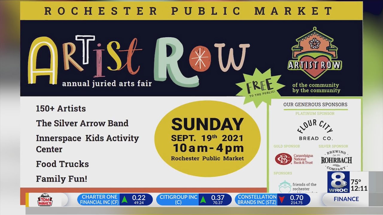 Artist Row featured Sunday at the Rochester Public Market - YouTube