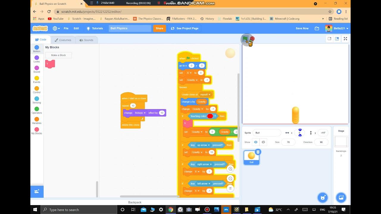 How To Make Ball Physics On Scratch! - YouTube