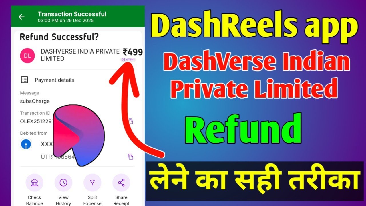 DashReels app se Refund kaise le | DashVerse India Private Limited ...