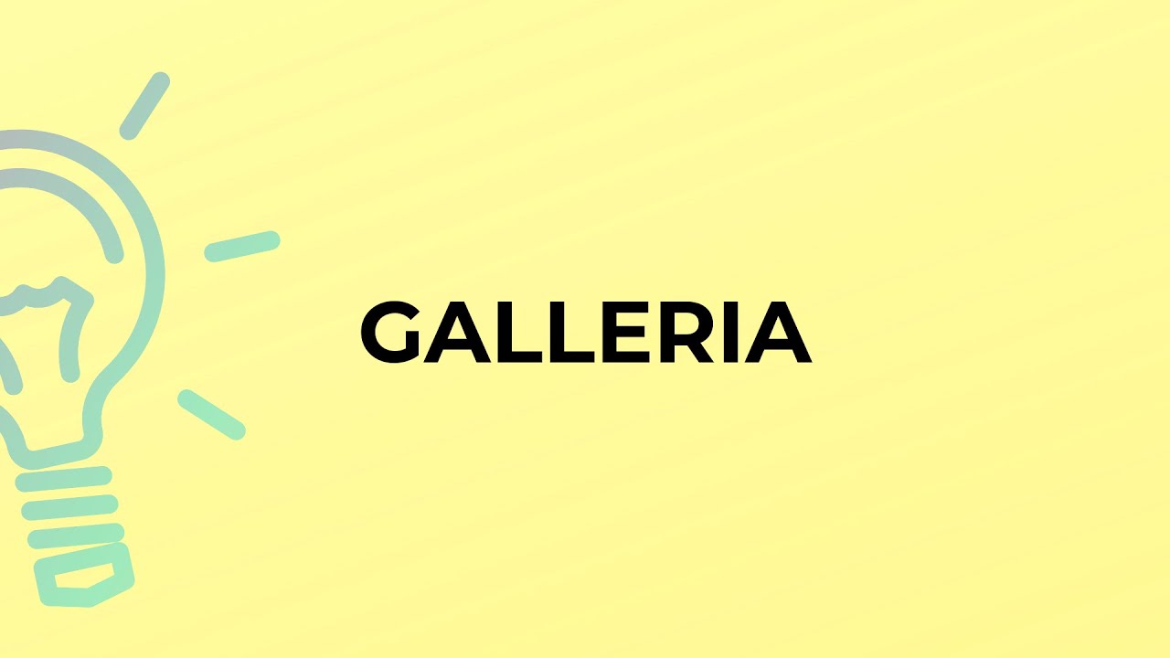 What is the meaning of the word GALLERIA? - YouTube