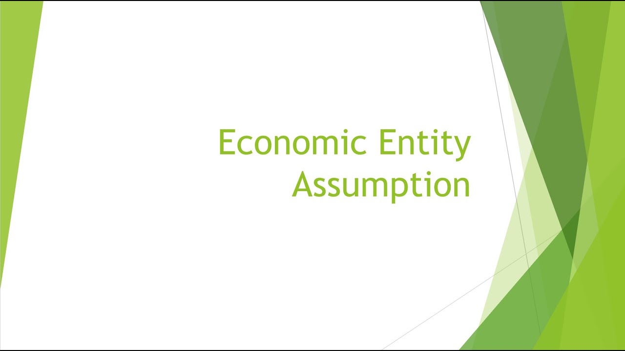Economic Entity Assumption - YouTube