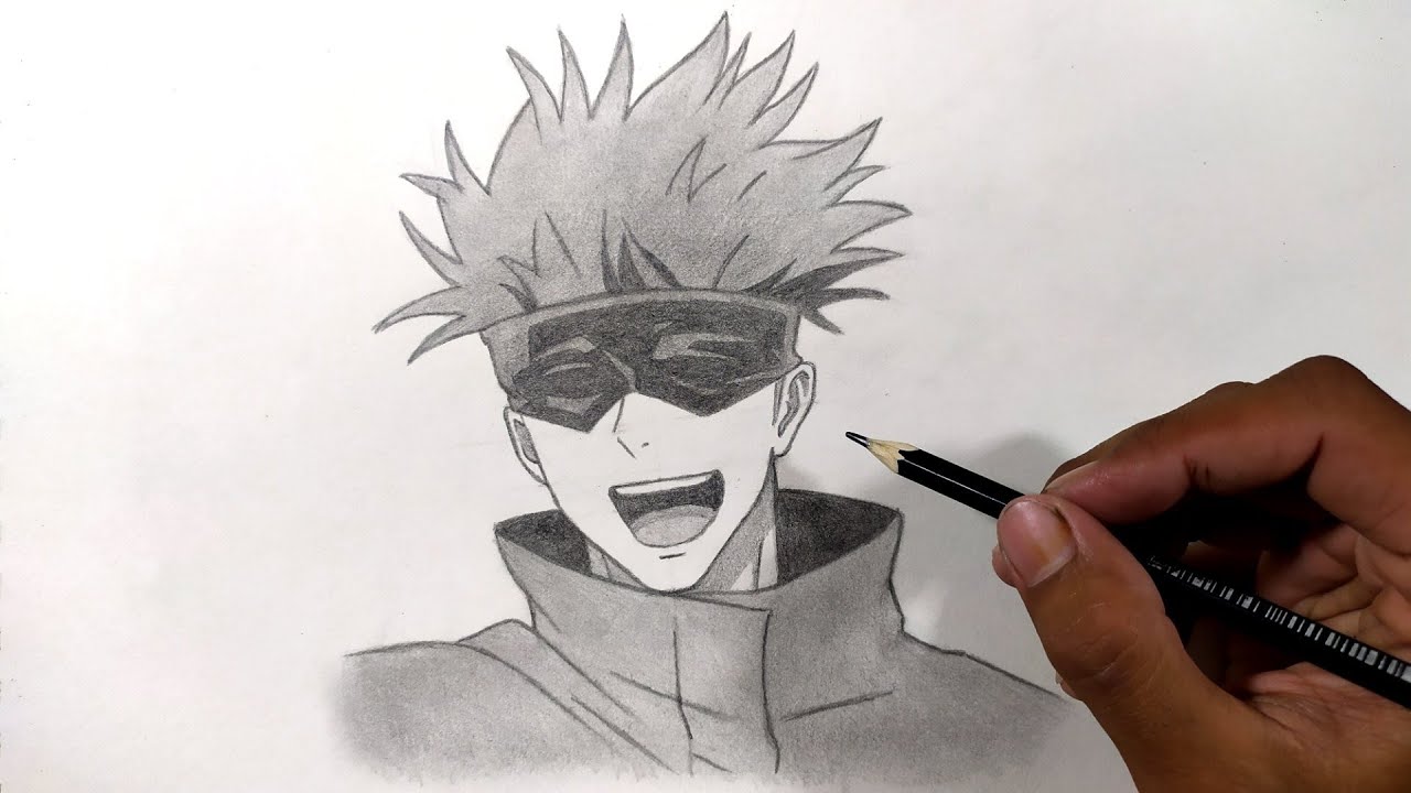 Cara Menggambar Anime Untuk Pemula - Step by Step | Gojo Satoru ...