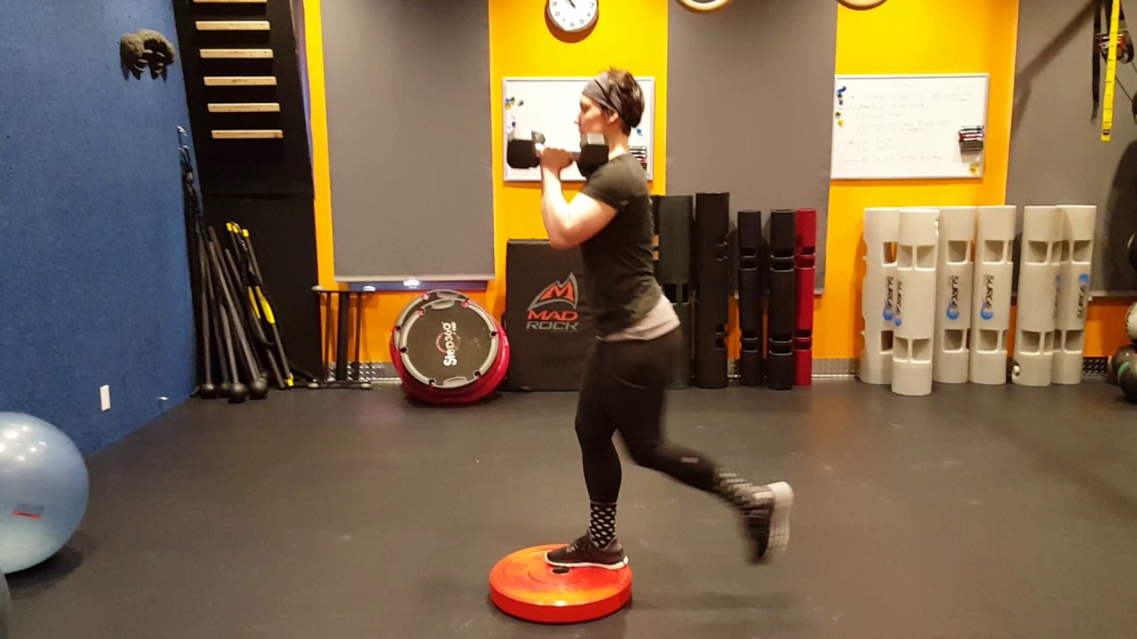 Dumbbell Deficit Lunge - YouTube