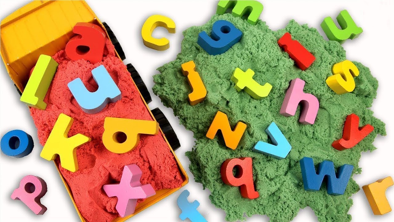 Learn Alphabets A to Z with Kinetic Sand for Kids + More Educational ...