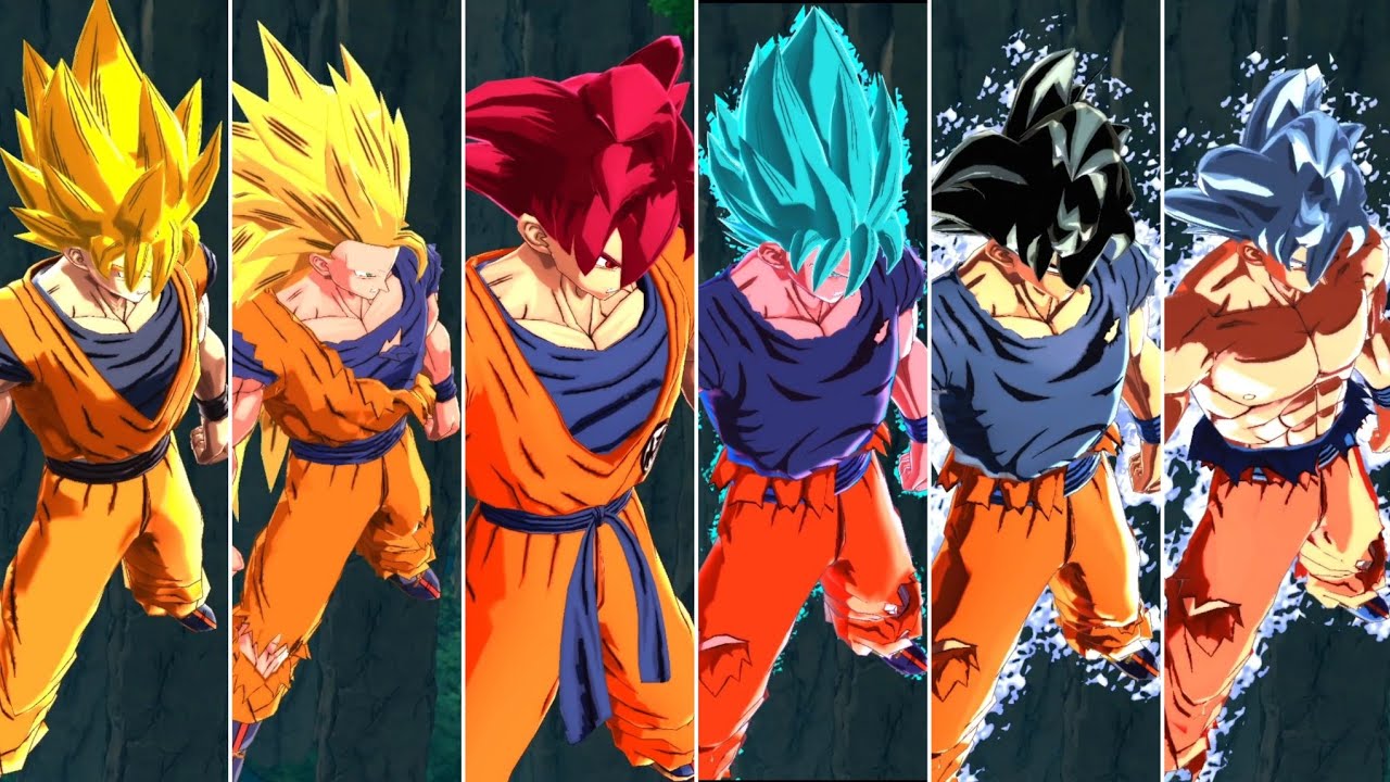 Goku All Forms Transitions!!-Tribute to Akira Toriyama-Dragon Ball ...