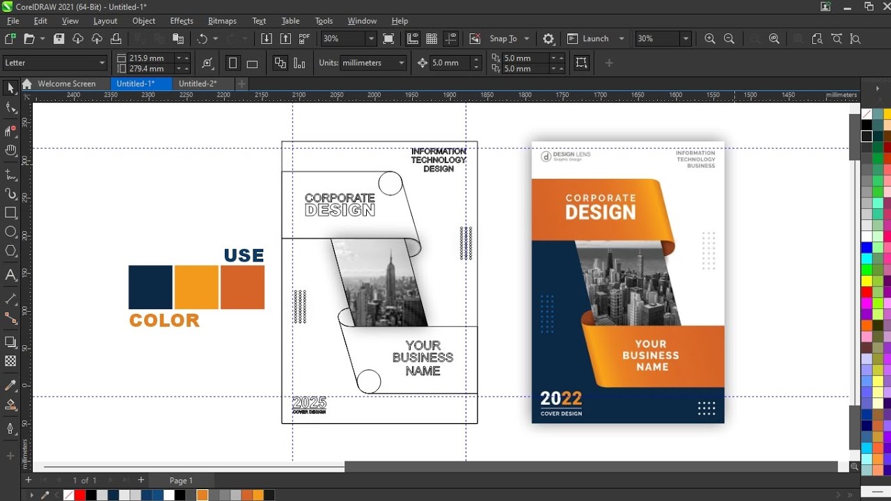 Part 10 "New Book cover template Design" CorelDraw Tips And Tricks ...