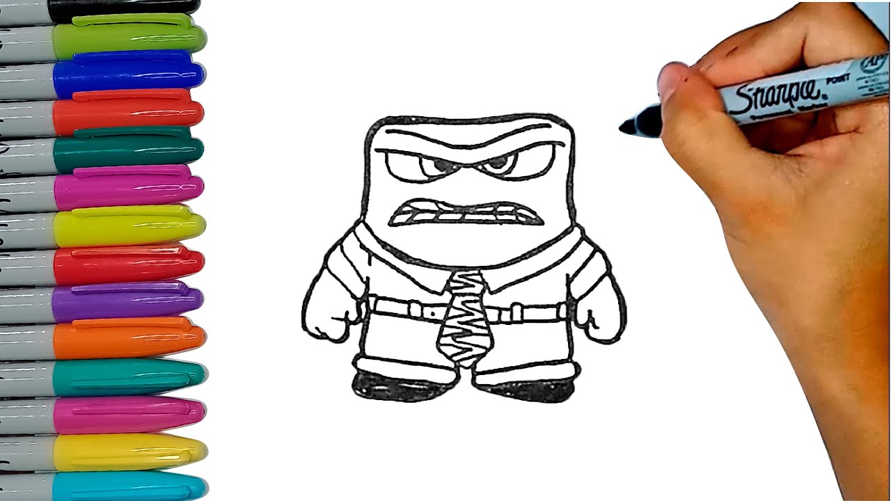 COME DISEGNARE E COLORARE RABBIA🔥 INSIDE OUT 2 🌈 - YouTube