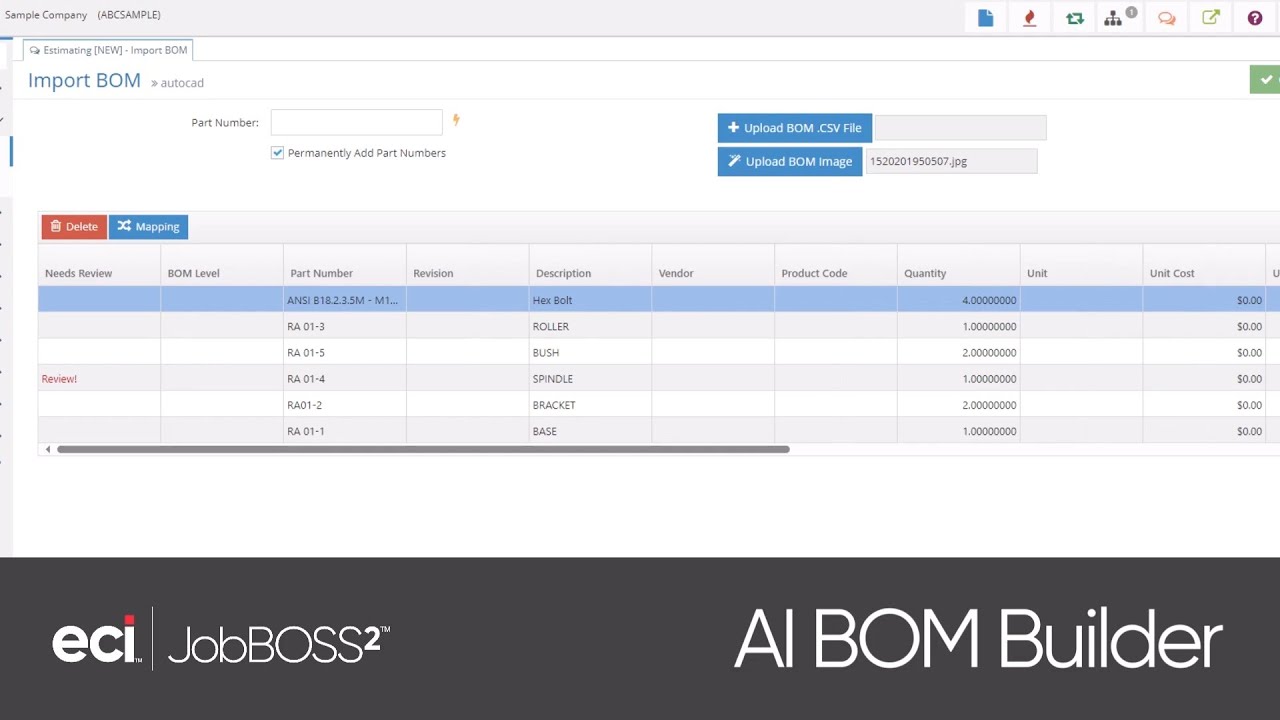 AI Revolutionizes JobBOSS²: Introducing the AI BOM Builder - YouTube
