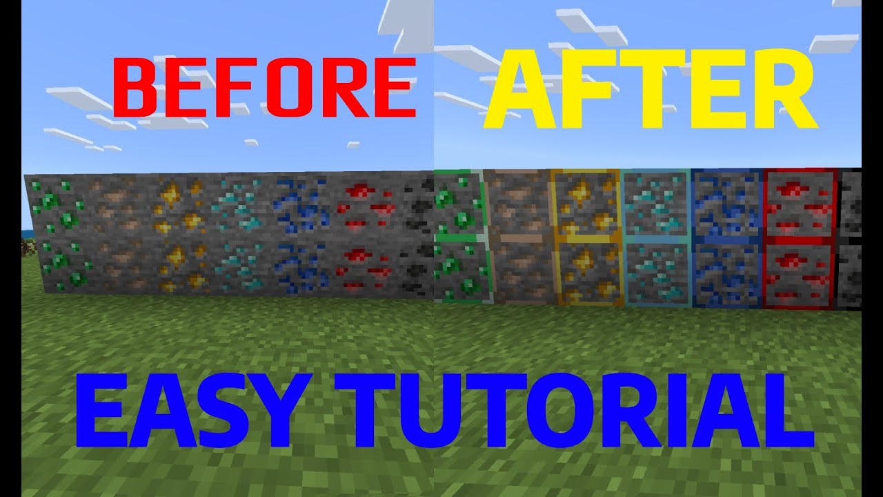 How to do ORE BORDER on Bedrock Edition - YouTube