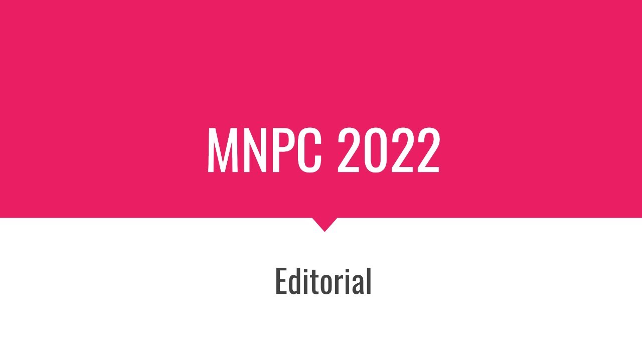 MNPC 2022 Editorial - YouTube