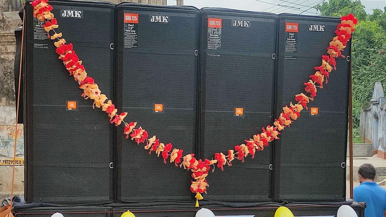 POPE LD 18B BASS and JBL SRX 725 TOP SOUND TESTING new setup #JMK_SOUND ...