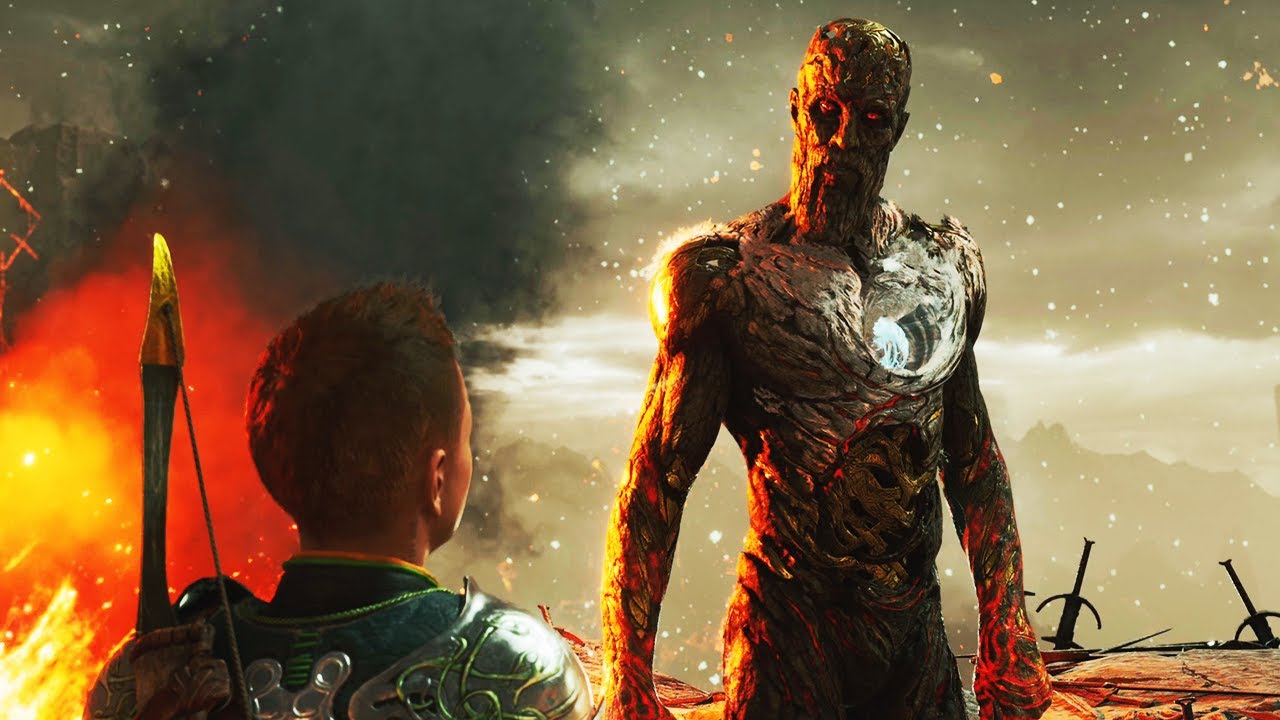 God of War Ragnarok - Meeting Surtr The Fire Giant - YouTube