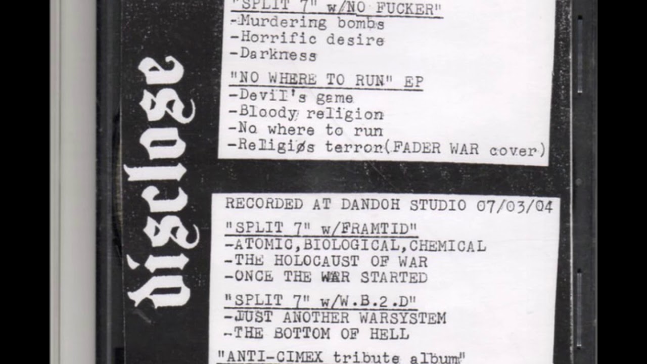 Disclose Unreleased CDR 2004 D-Beat Punk Noise Discharge - YouTube