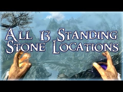 Skyrim - Location of ALL 13 Standing Stones - ACHIEVEMENT/TROPHY - YouTube