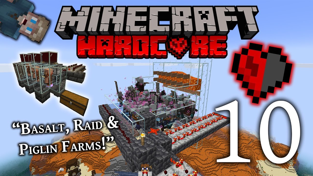 "Basalt, Raid & Piglin Farms!" - Hardcore Minecraft Survival | Episode ...