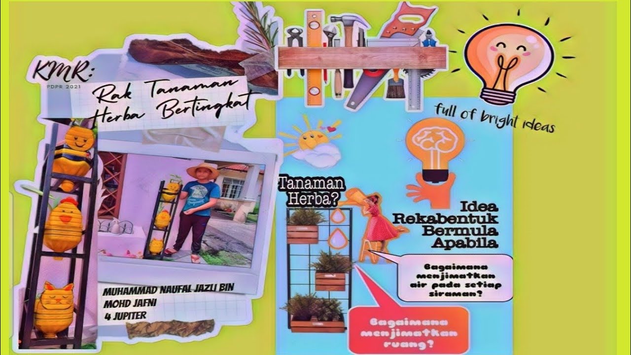 Projek KMR: Reka Bentuk Teknologi (RBT) Rak Tanaman Herba Bertingkat ...