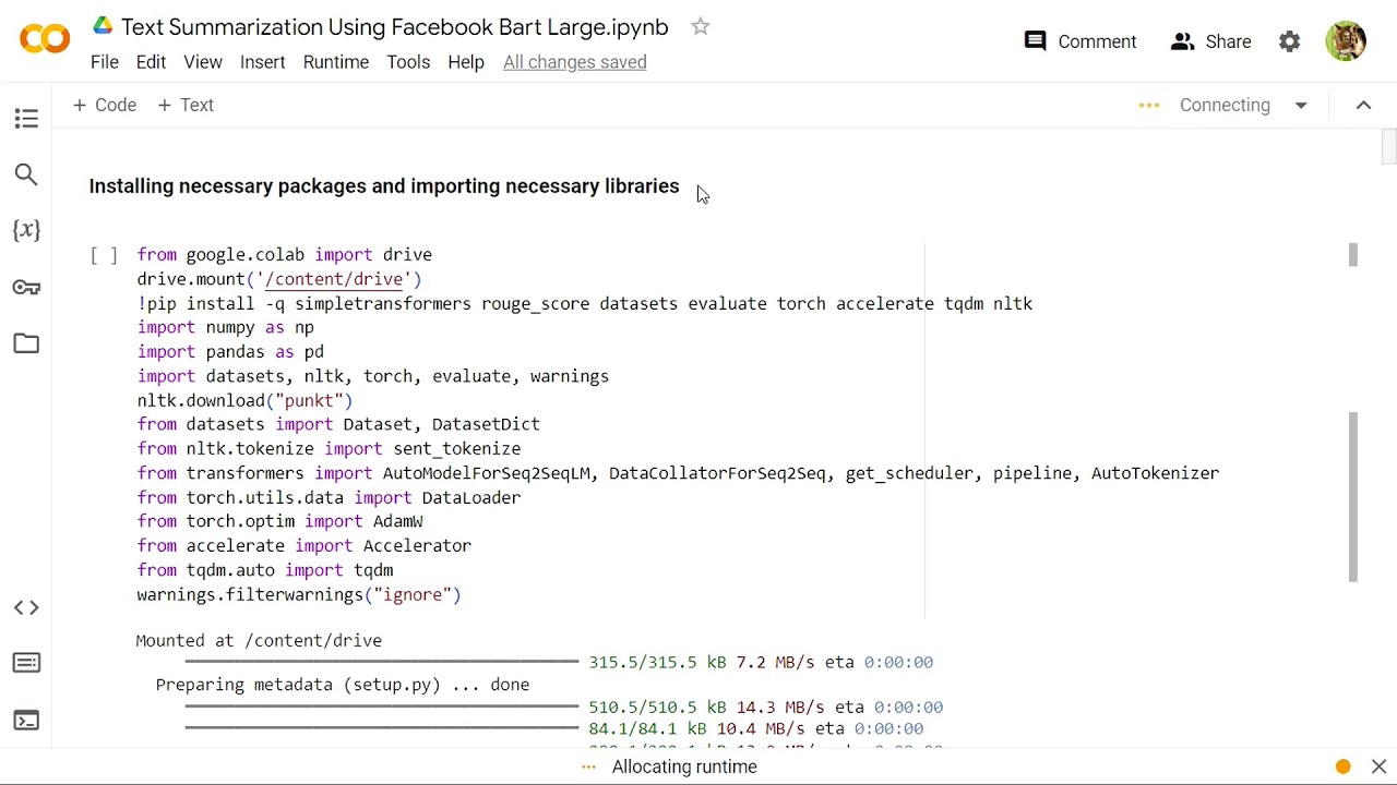 Text Summarization Using Facebook Bart Large Nlp Projects Data Science Projects Youtube