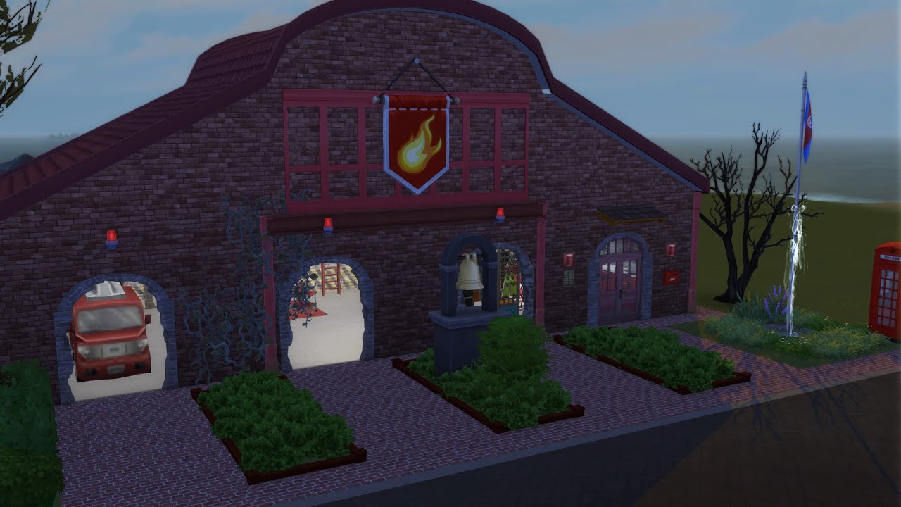 The Sims 4 Gallery Lots ep# 1317 Prowler's Patch Firehouse - YouTube