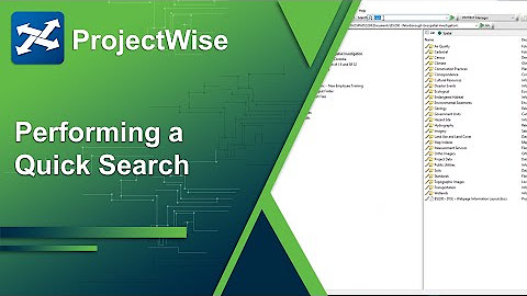 Searching in ProjectWise Explorer - YouTube