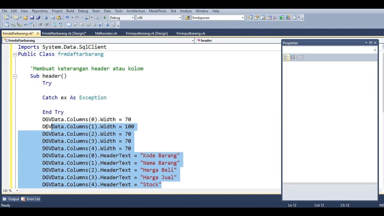 Menampilkan Data dengan DataGridview VB.Net - YouTube
