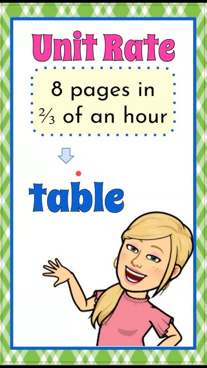 Find Unit Rate Using a Table | 7.RP.A.1 💚 ️ - YouTube