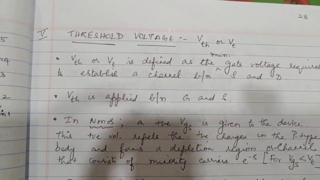 L3- Threshold Voltage with body effect and without body effect- Dr ...