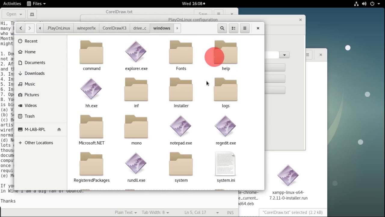 Cara Menjalankan CorelDraw X3 di Linux Debian 9 Strech - YouTube