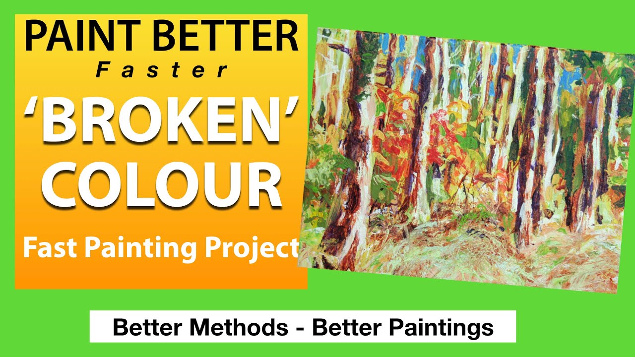 4 - Using Broken Colour to Paint a Fall Scene using a Palette Knife ...