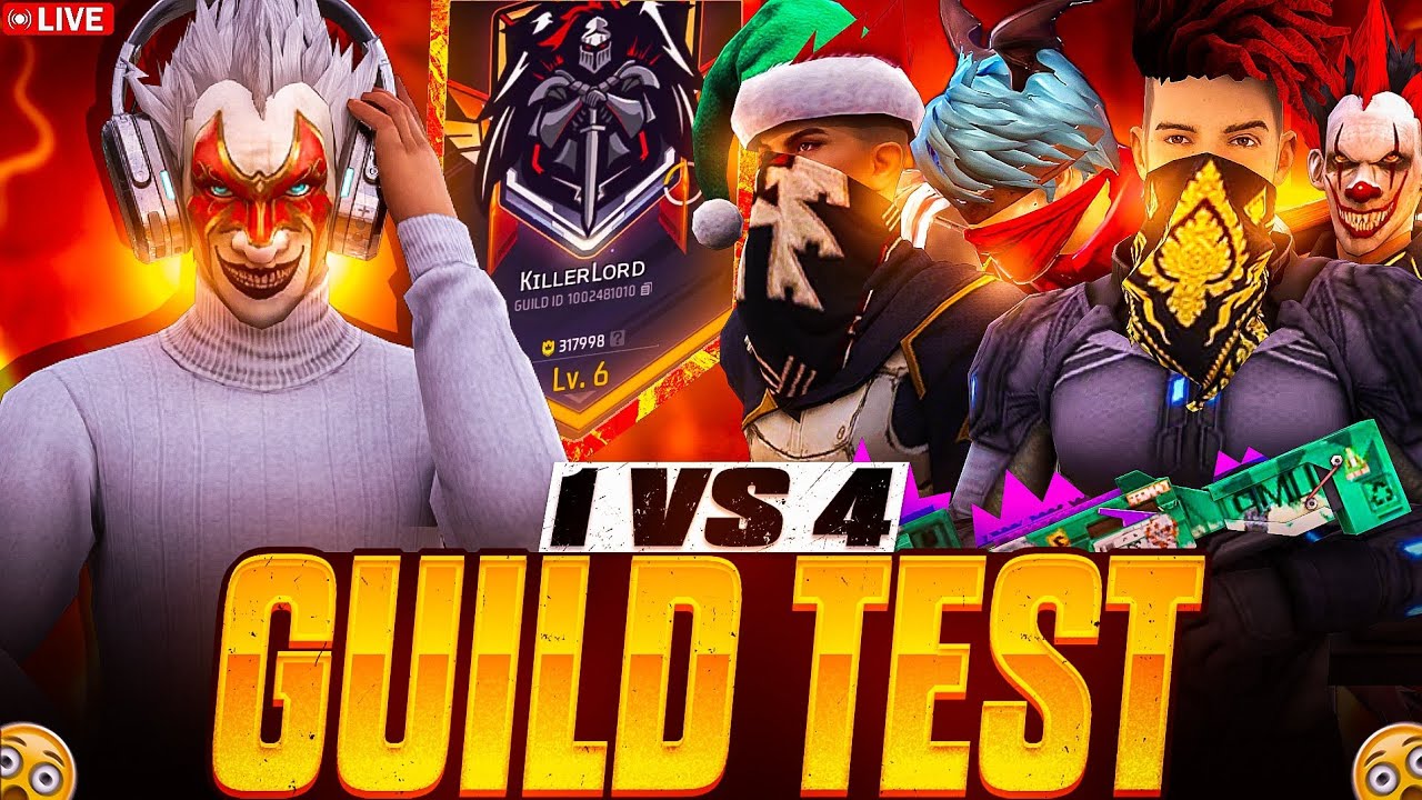 FREE FIRE LIVE GUILD TEST | FF GUILD TEST | GUILD TEST LIVE - YouTube