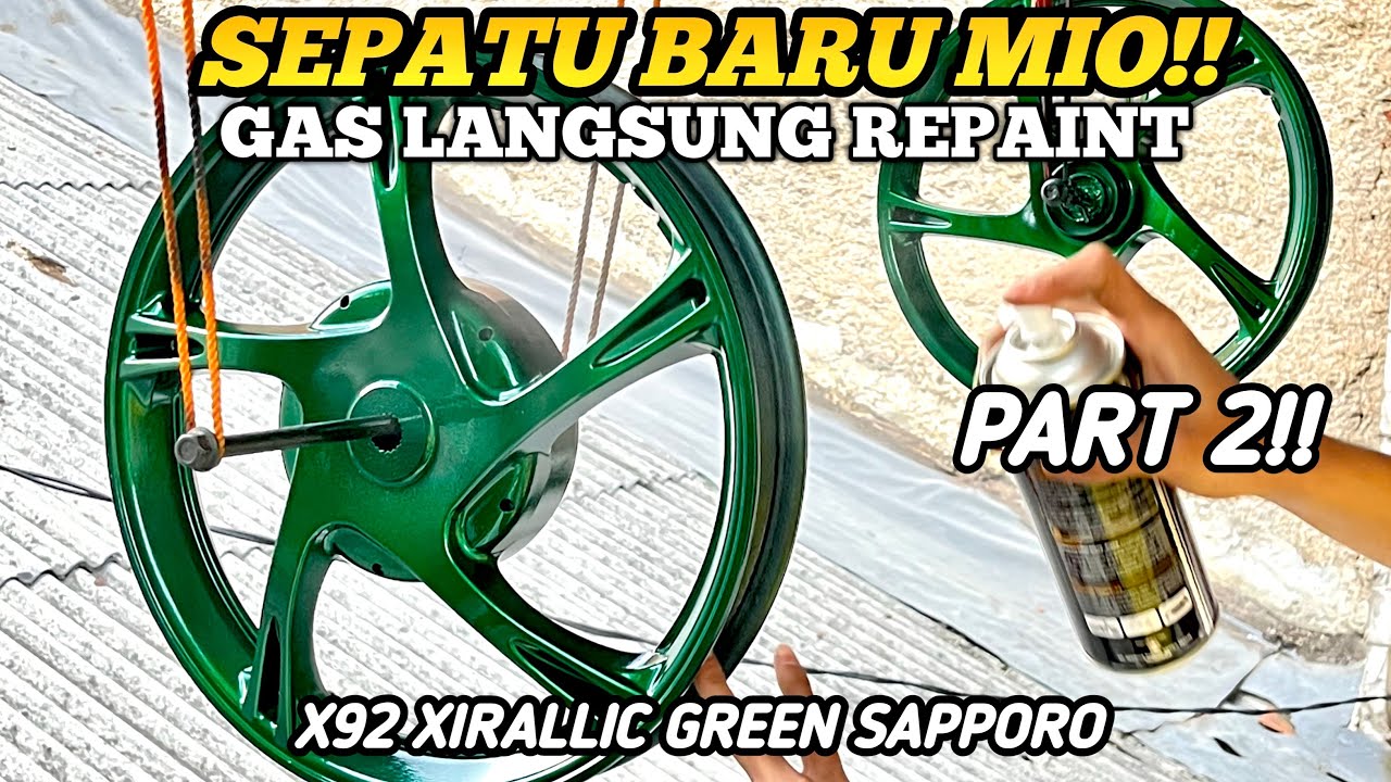 EPS 2 : SEPATU BARU MIO LANGSUNG GAS REPAINT XIRALLIC GREEN SAPPORO ...