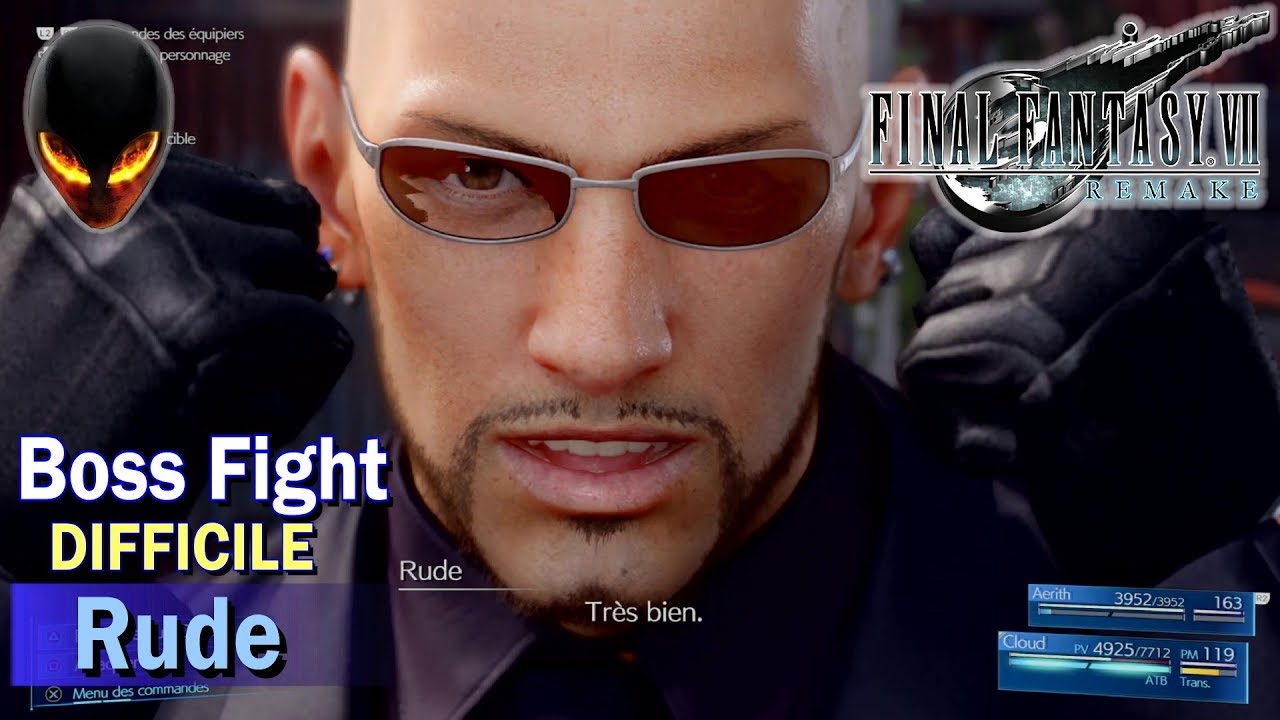 FINAL FANTASY VII REMAKE : Boss Fight DIFFICILE - Vaincre Rude ...
