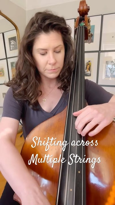 Shifting across multiple strings on double bass - YouTube