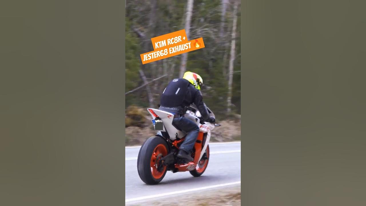 KTM RC8R FLYBY with Jester68 exhaust system - YouTube