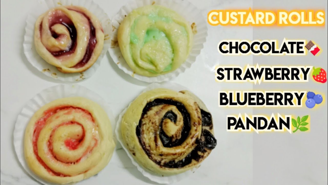 Custard Roll | Custard Bread Roll | Soft & Creamy Rolls | Easy Custard ...