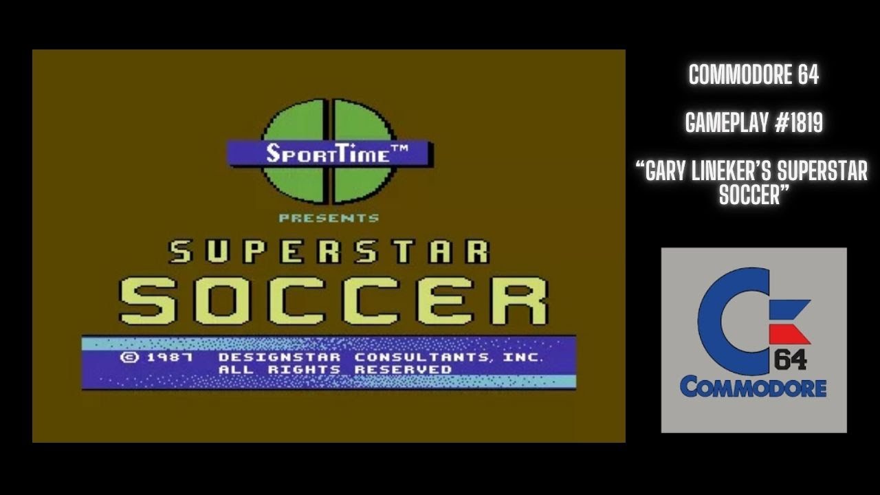 Gary Lineker's : Superstar Soccer (Commodore 64 / Gameplay #1819) - YouTube
