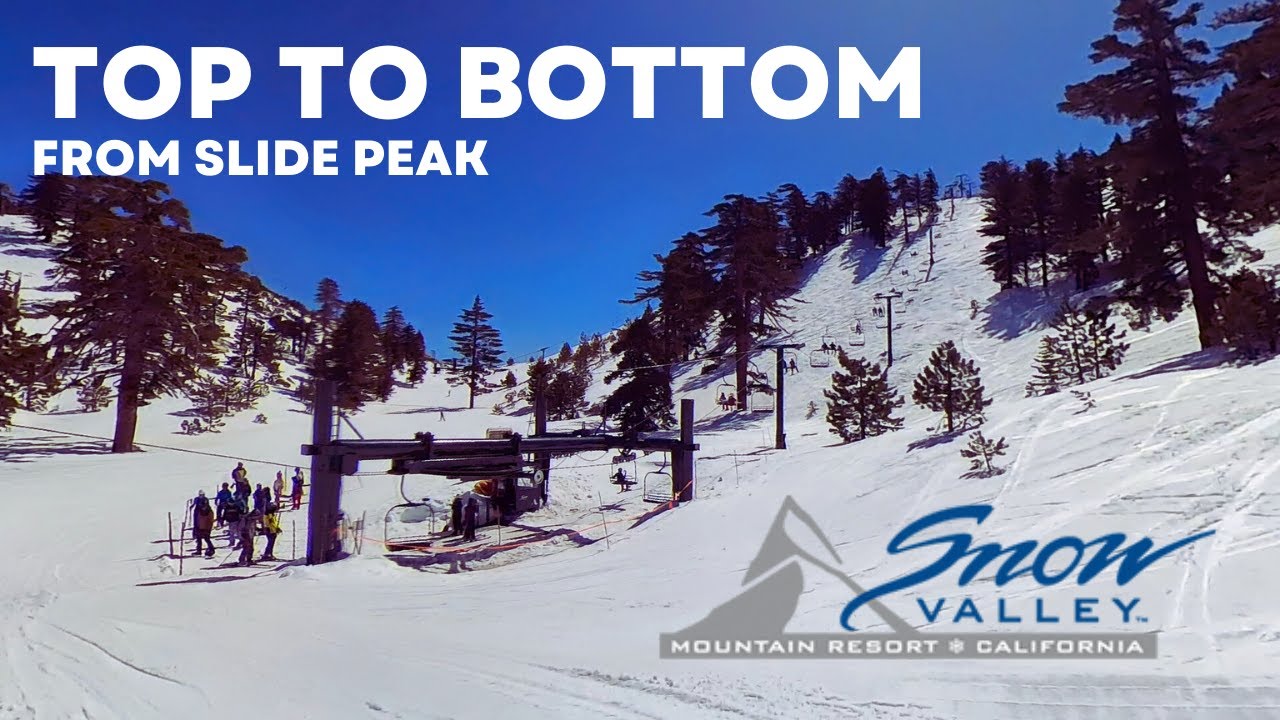 Snow Valley Resort in 360: Top of Slide Peak to Base Area - YouTube