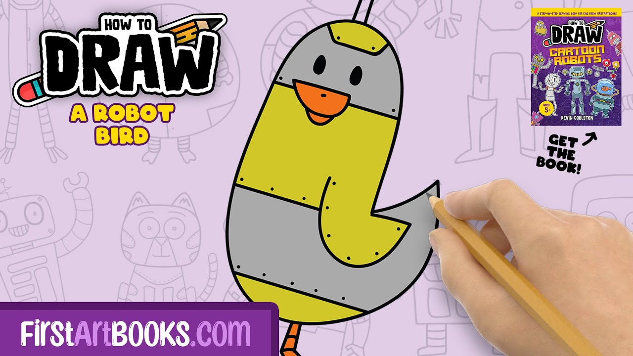 How To Draw A Robot Bird 🤖 Step-by-Step Drawing Tutorial - YouTube