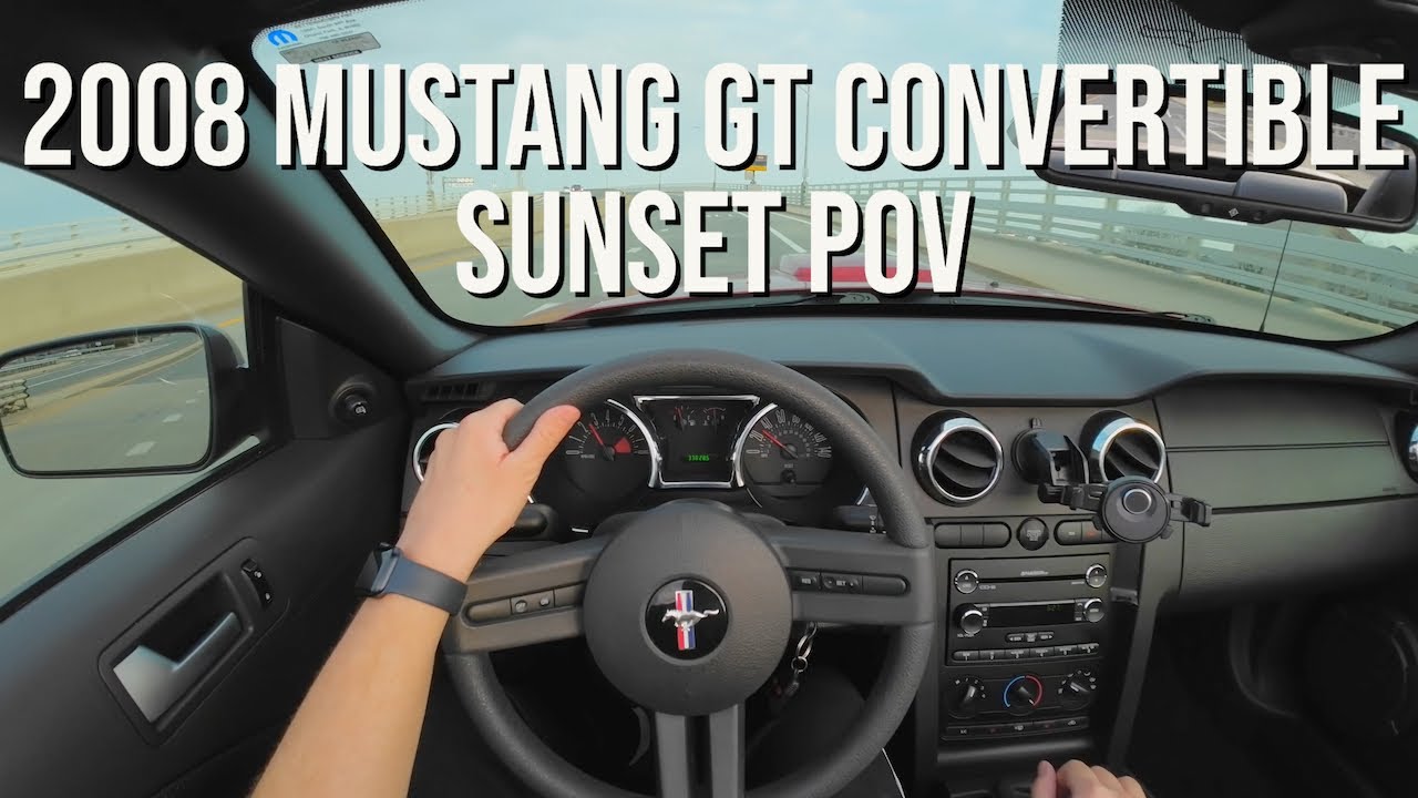 2008 Ford Mustang GT Convertible (5MT) Top Down Sunset Cruise POV - YouTube