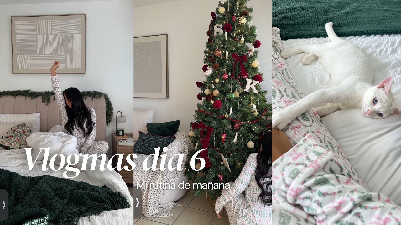 Mi Rutina de mañana en Navidad | VLOGMAS DIA 6 🎄 - YouTube