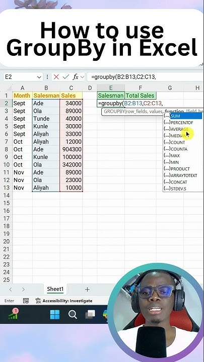 How to use GroupBy in Excel - YouTube