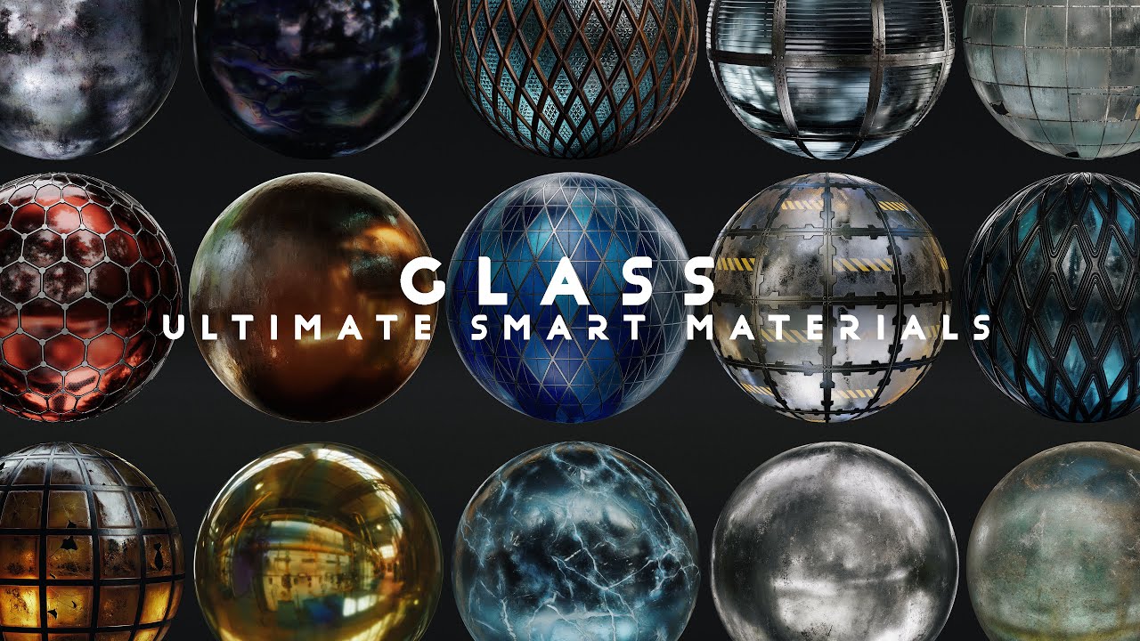 Ultimate glass smart materials for substance 3d painter - YouTube