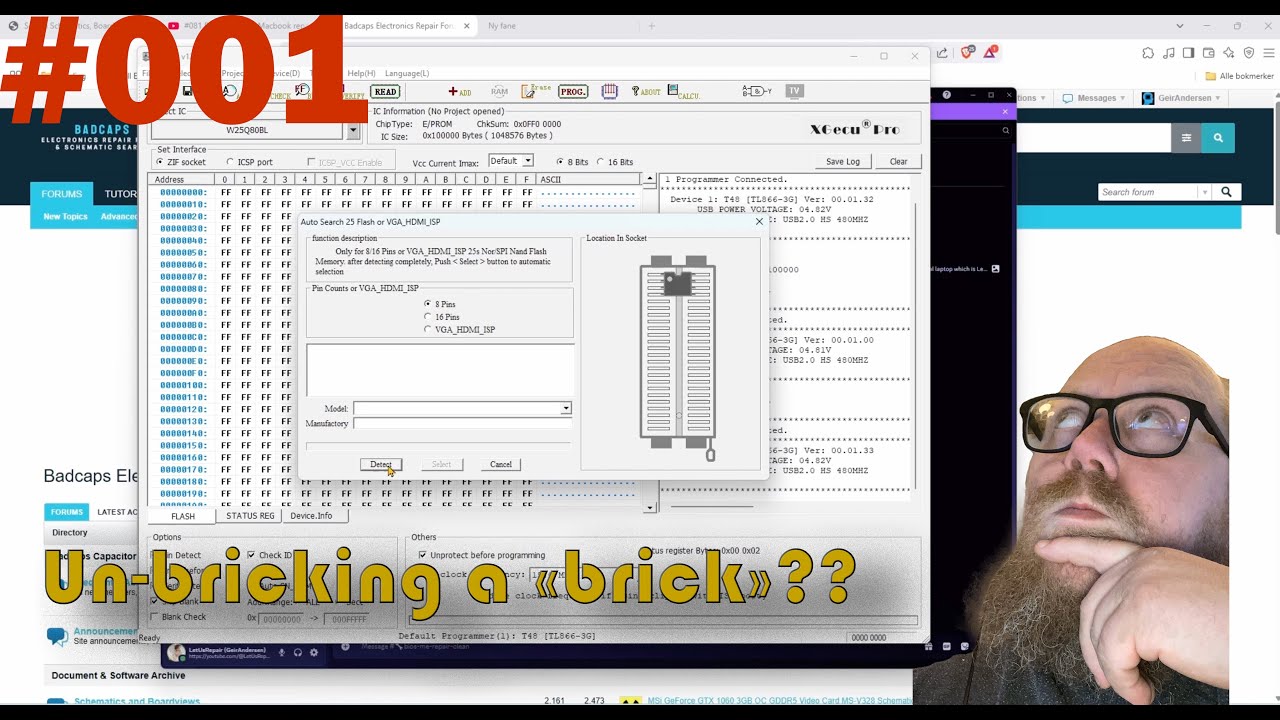 How to read and program BIOS ROMs (un-bricking a device) - YouTube