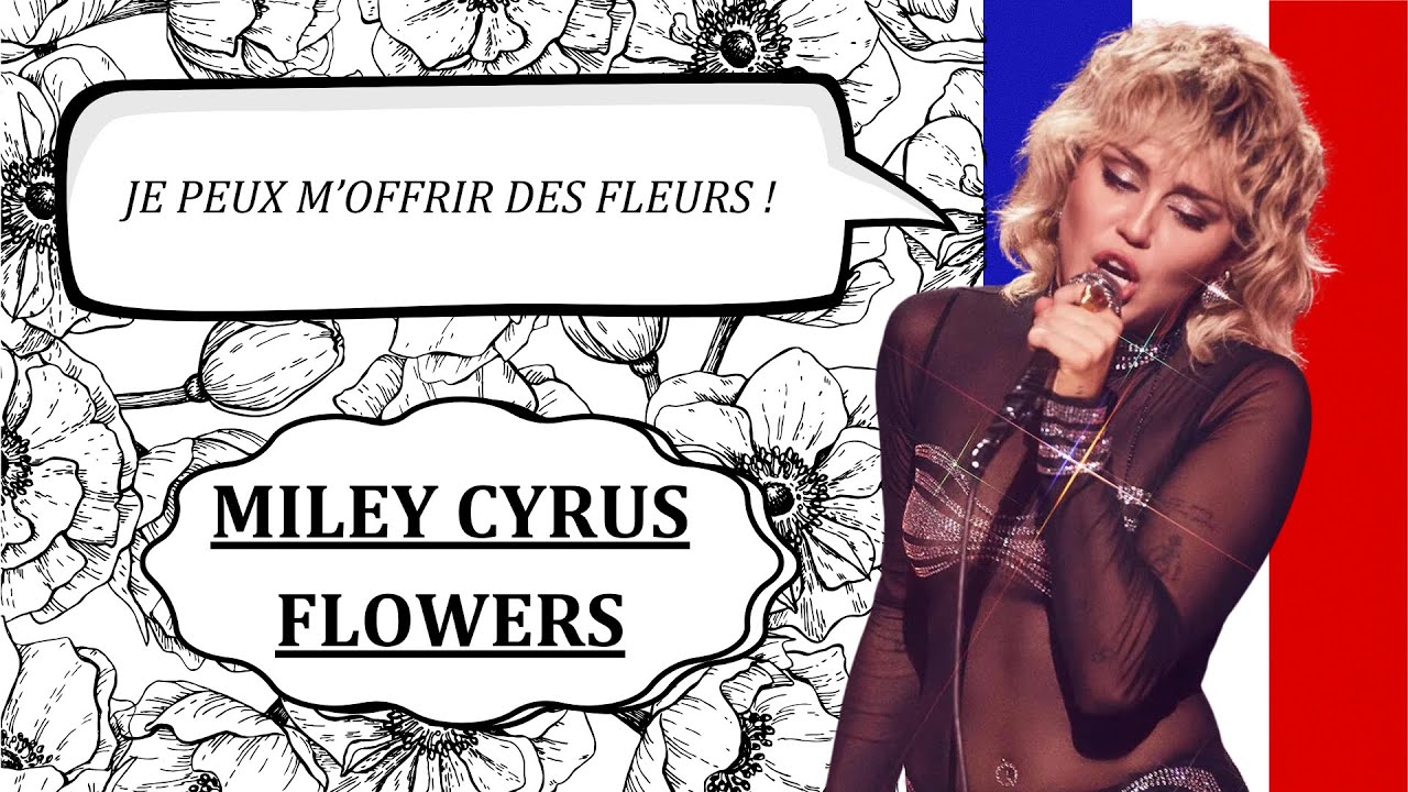 Miley Cyrus essaie de chanter en français son tube Flowers ! - YouTube